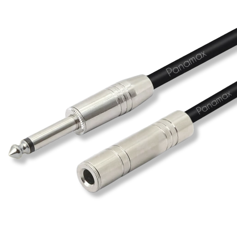 6.35mm Mono Male to Female Cable | Audio Extender for Guitars & Amps