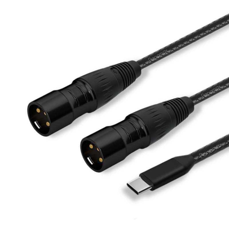 Panamax 1 METER Type C To Dual XLR Male Cable For Mixer PA System Live ...