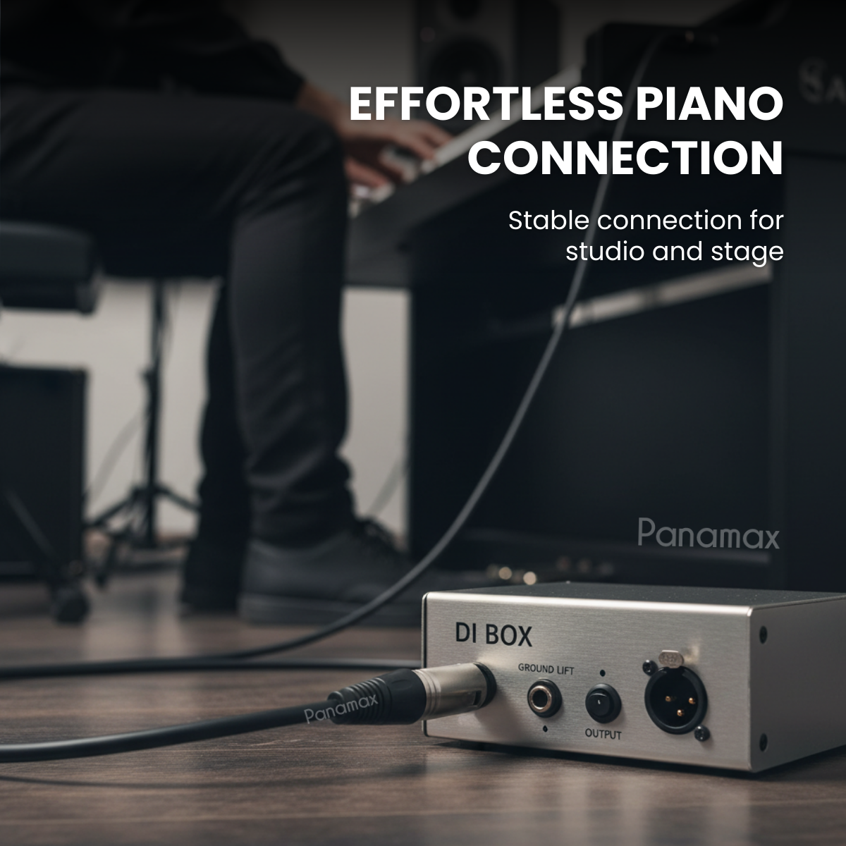 Panamax 30CM XLR Male To 6.35MM TRS Female Copper Cable = PX-2562 - Panamax