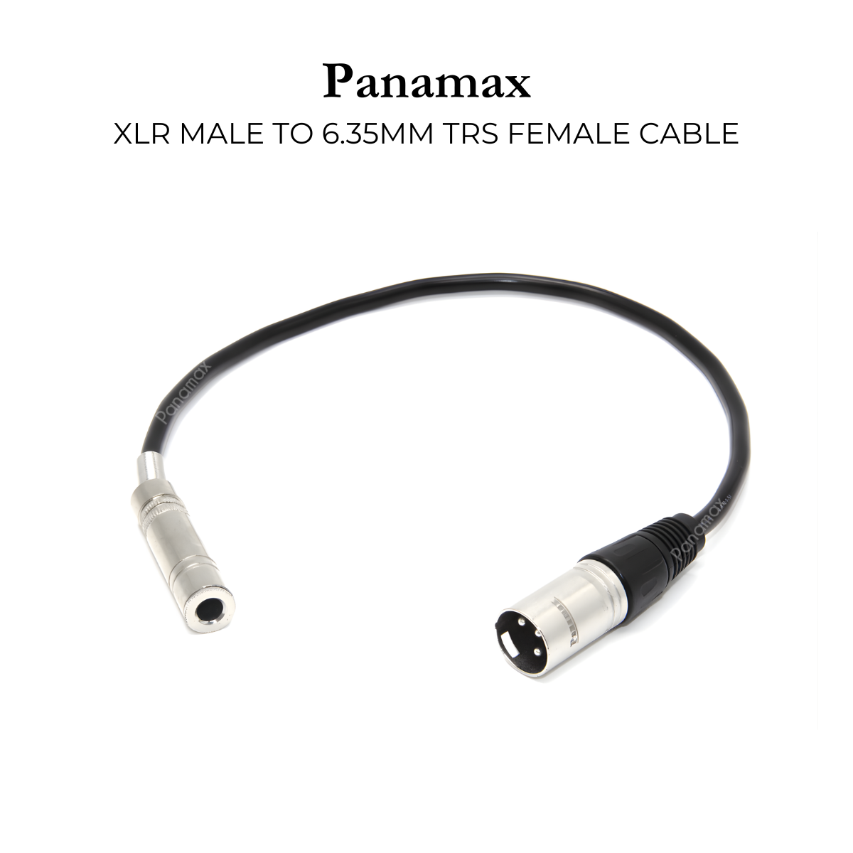 Panamax 30CM XLR Male To 6.35MM TRS Female Copper Cable = PX-2562 - Panamax